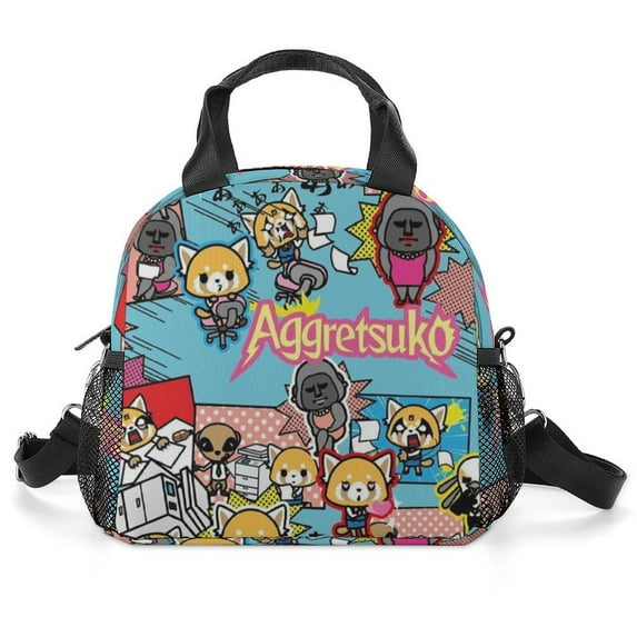 Aggretsuko Insulated Lunch Bag Lunch Box Container Bag Reusable Lunch ...