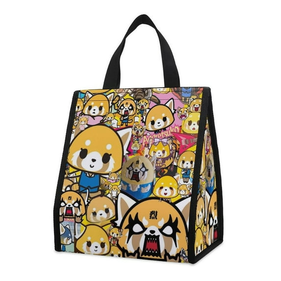 Aggretsuko Insulated Lunch Bag Lunch Box Container Bag Reusable Lunch ...