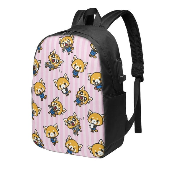 Aggretsuko Laptop Backpack Bookbag Casual Daypack Travel Backpacks for ...