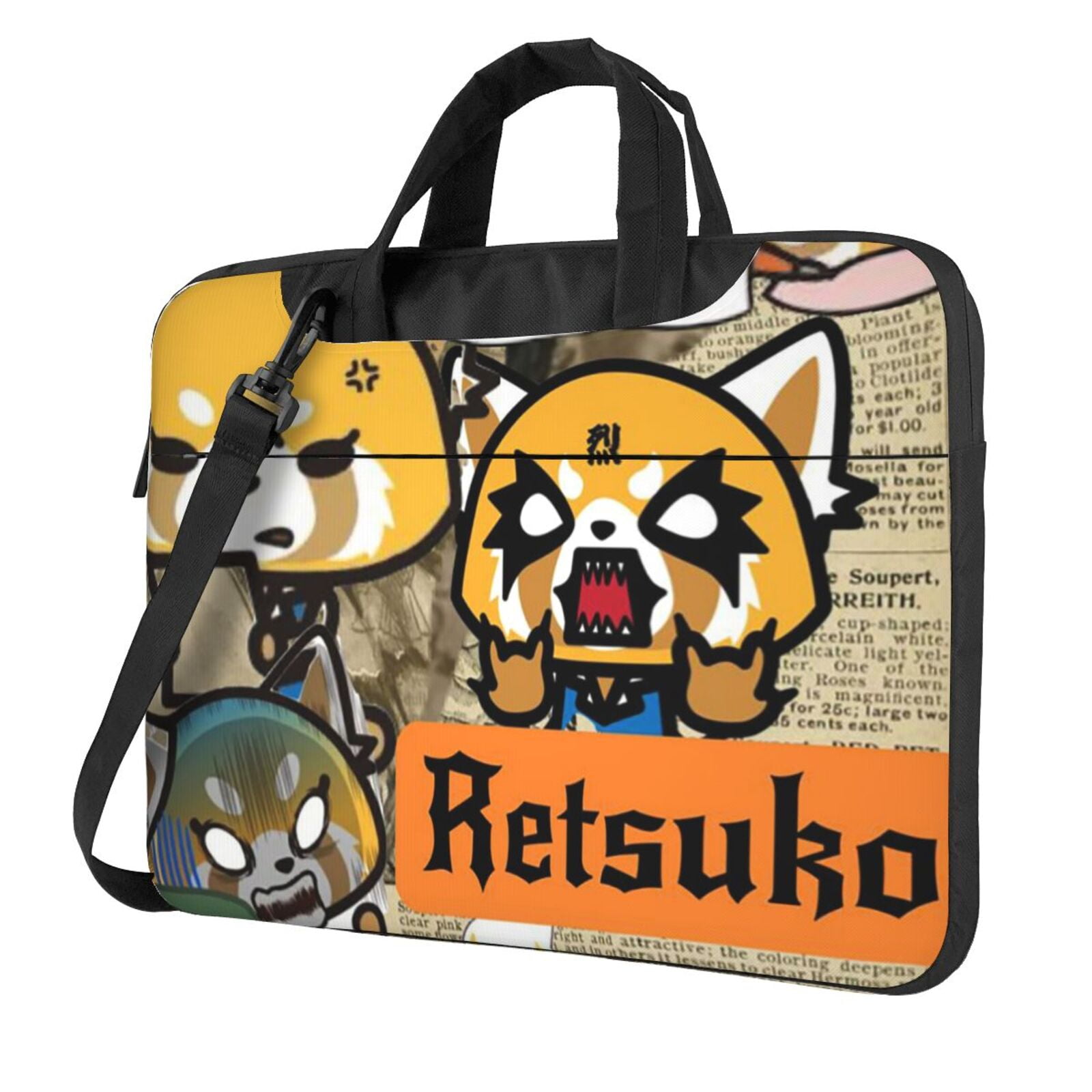 Aggretsuko Laptop Bag, 14 inch Computer Bag Messenger Shoulder Bag ...