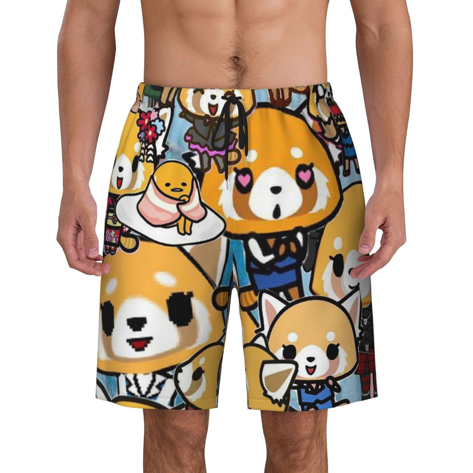 Aggretsuko Men's Swim Trunks Quick Dry Board Shorts Bathing Suit ...