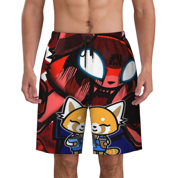 Aggretsuko Men's Swim Trunks Quick Dry Board Shorts Bathing Suit ...