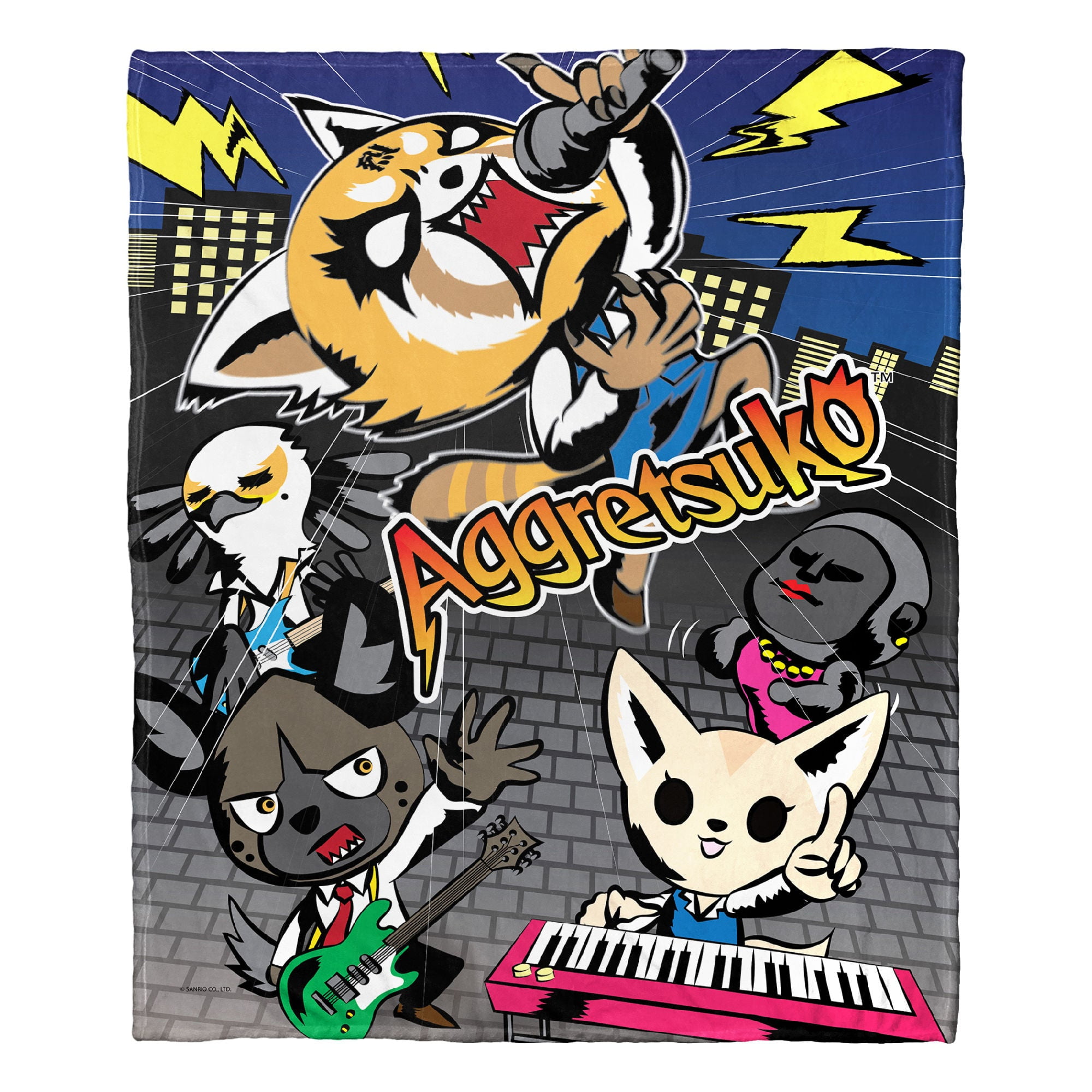 Aggretsuko, Metal Band Aggretsuko Comics Silk Touch Throw Blanket, 50 ...
