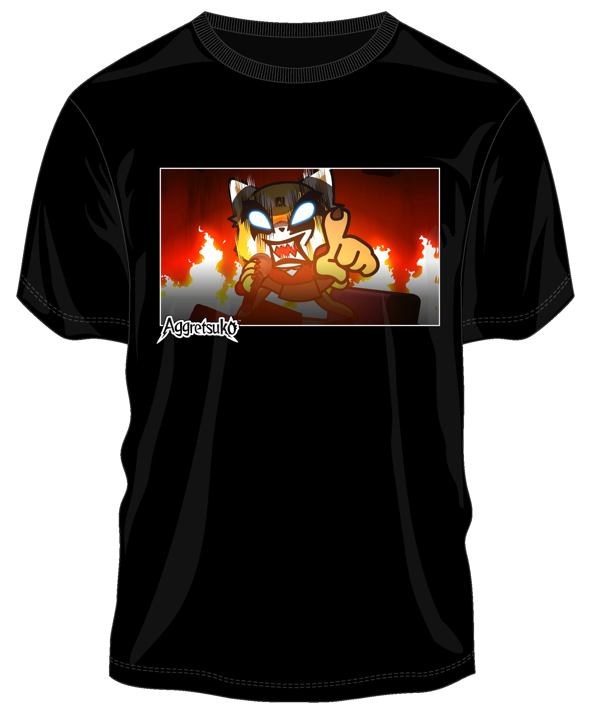 Aggretsuko Retsuko Rage Men's Black T-shirt-XL - Walmart.com