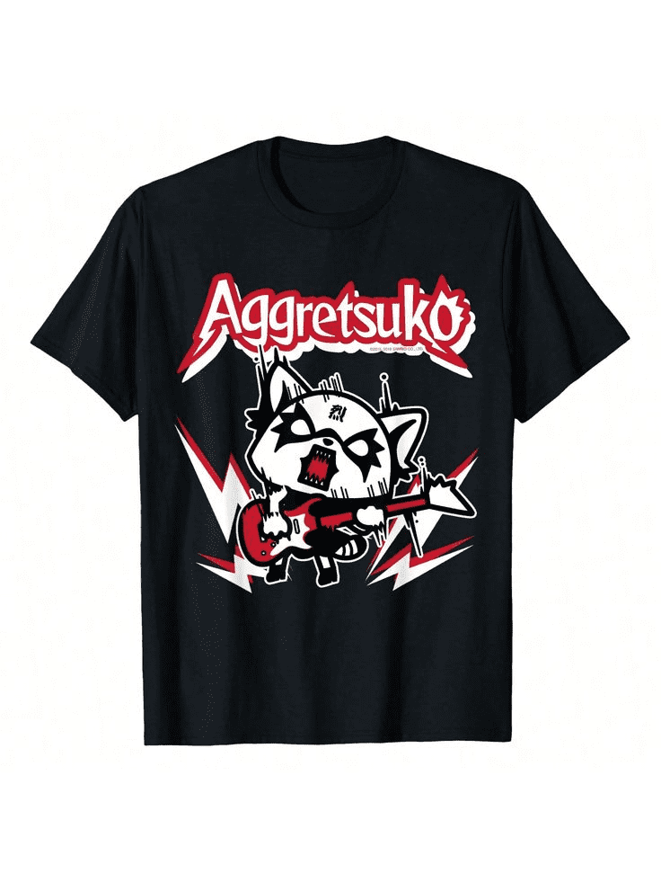 Aggretsuko Rocker Rage Tee Shirt T-Shirt Funny Shirt, Comfort Wear ...