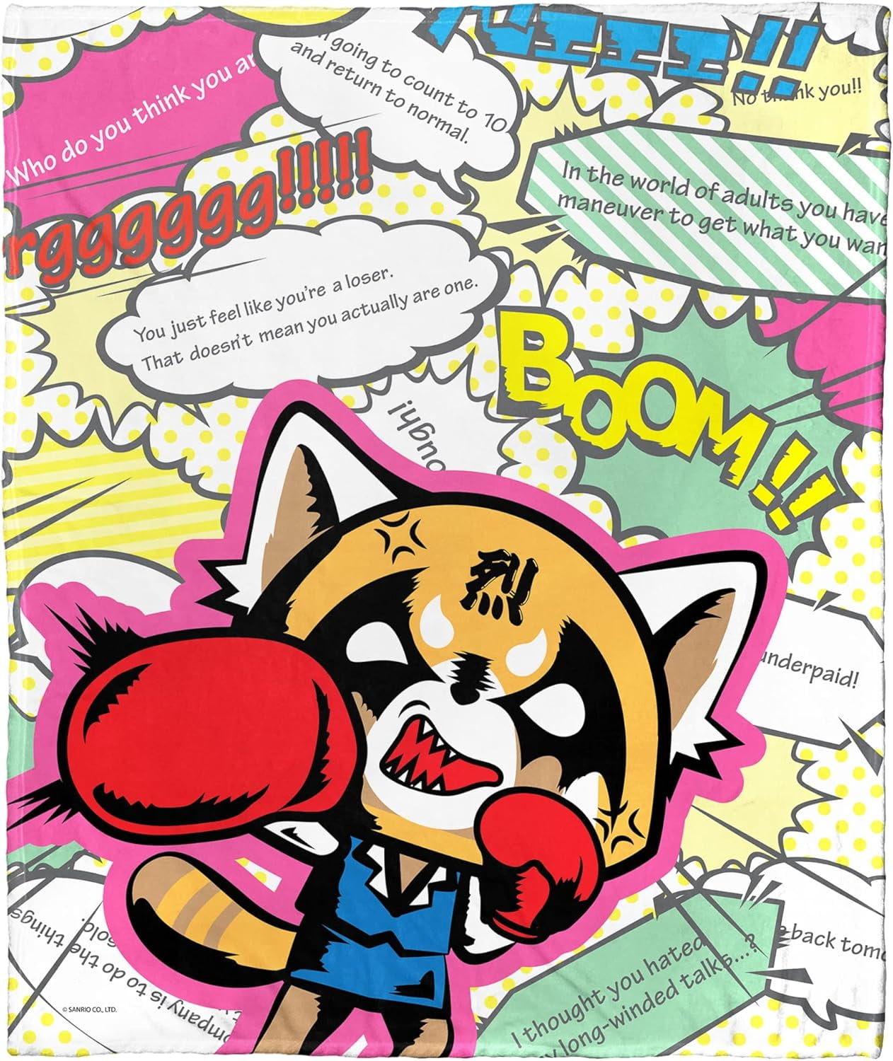 Aggretsuko Silk Touch Throw Blanket, 50" x 60", Knock Em Out - Walmart.com
