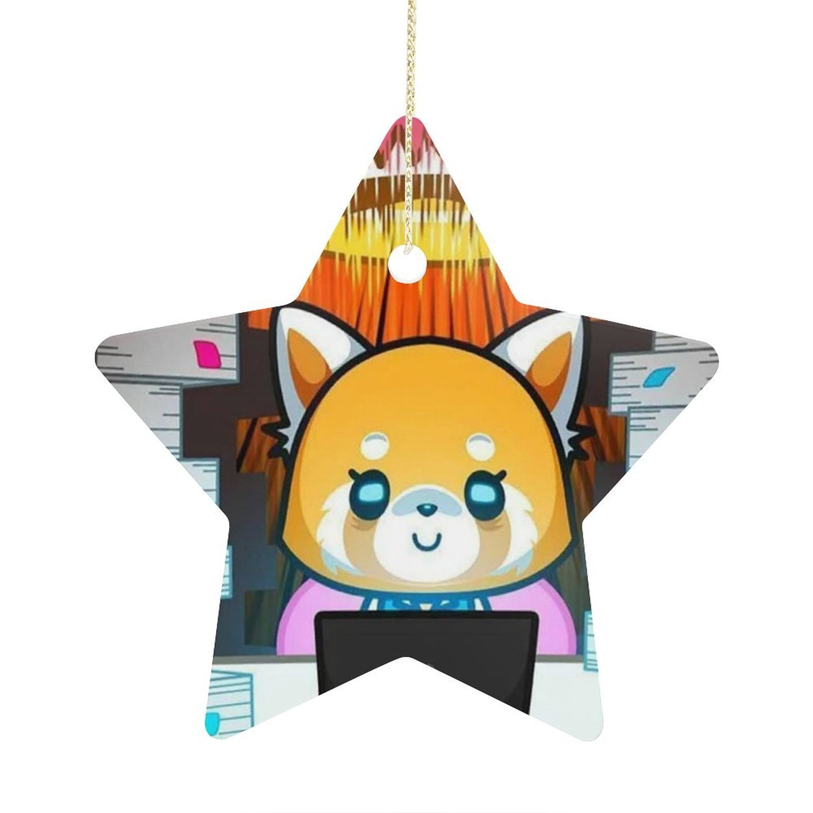 Aggretsuko Star Christmas Ornament, Stars Christmas Decoration ...