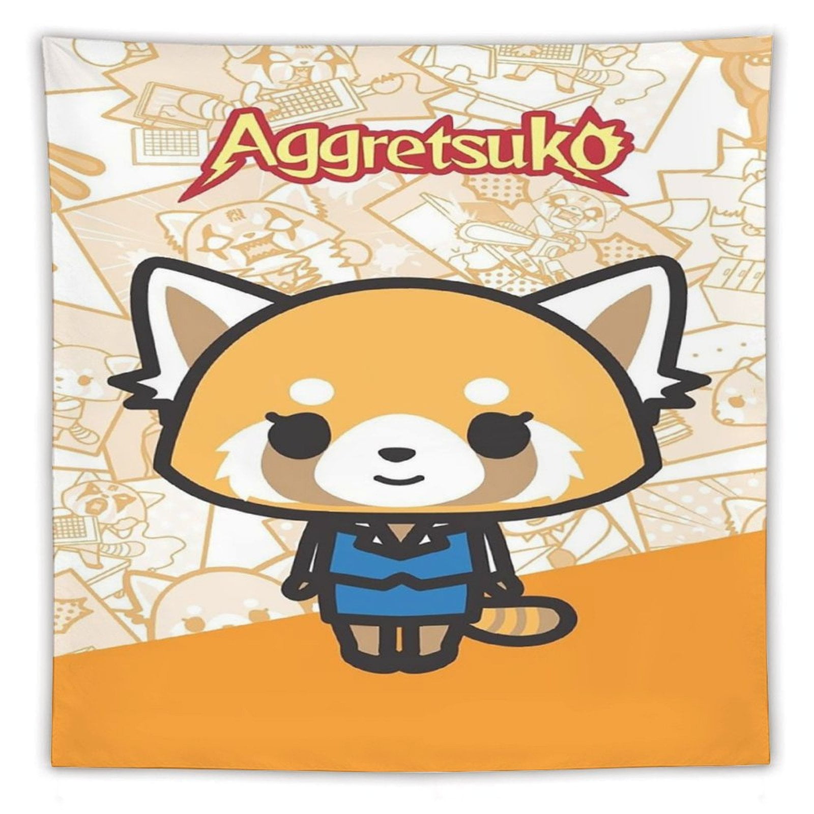 Aggretsuko Tapestry Wall Hanging Wall Art Decor Wall Tapestry for Living Room Bedroom Dorm 60 ...
