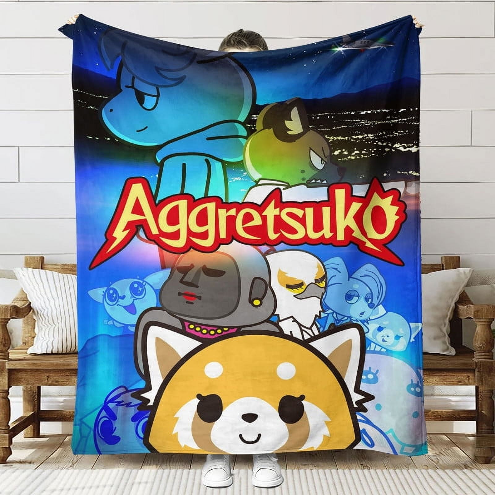 Aggretsuko Throw Blanket Gifts for Fans Lover Girls Boys Women Present ...