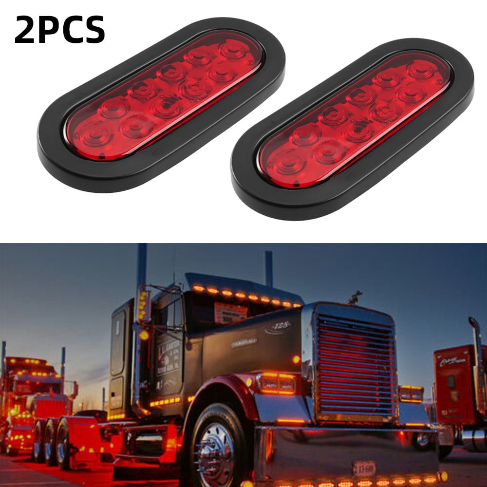 Aggxpf 6” Oval Trailer Tail Lights, Waterproof Stop Brake Turn Trailer ...