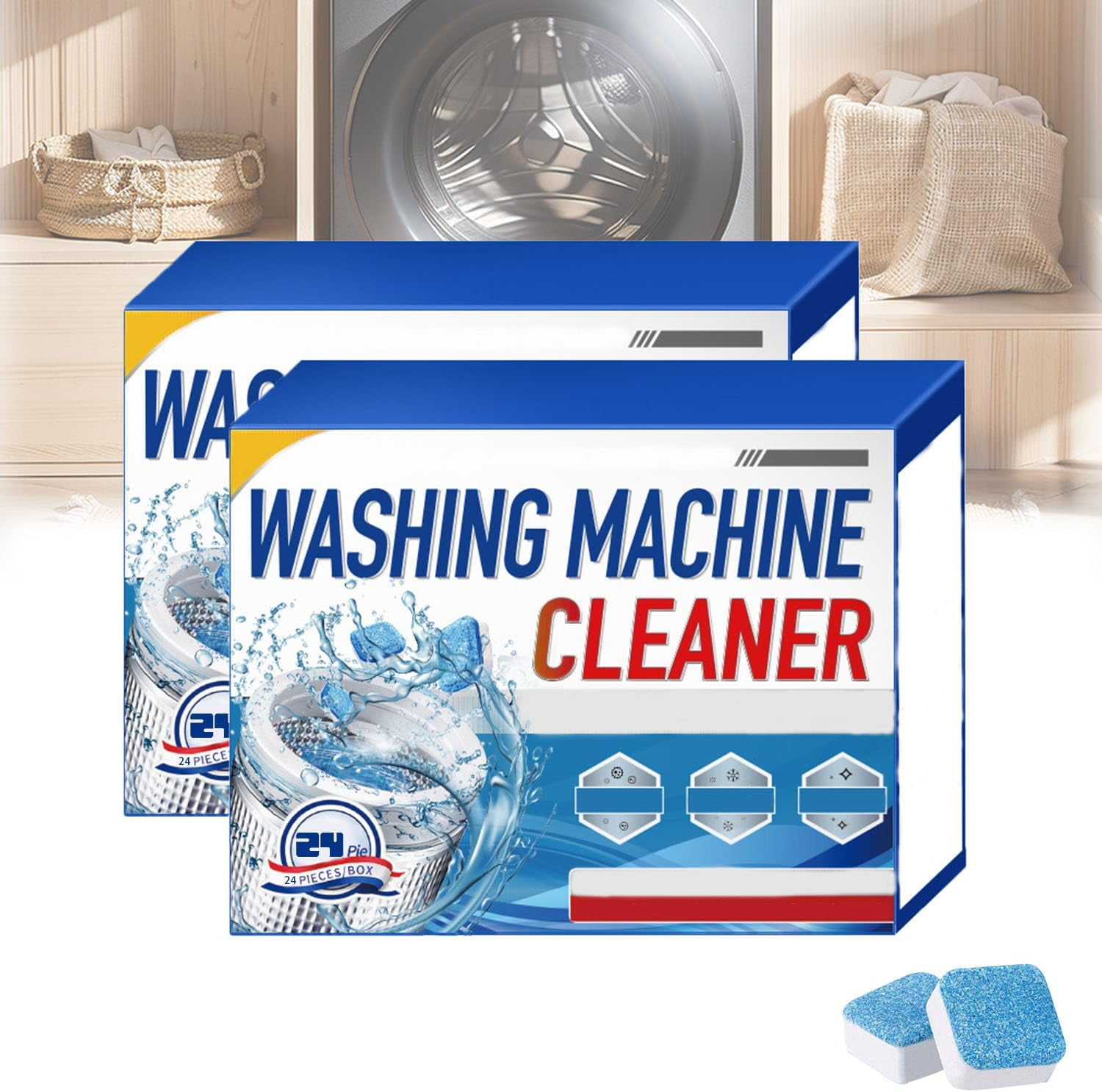 Agiicea Washing Machine Cleaner Tablets, Front Load Washing Machine ...
