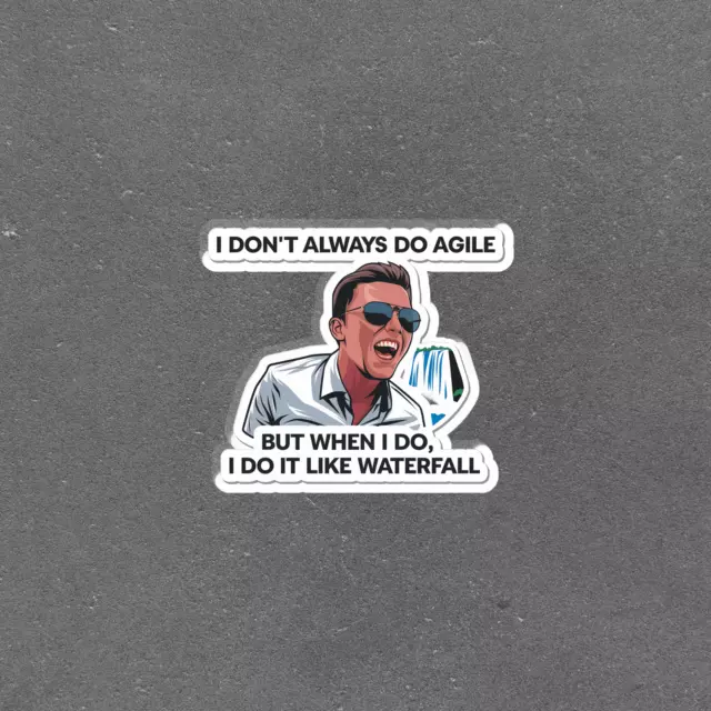 Agile Waterfall Sticker Developer Laptop Decalphone Decal Water Bottle ...