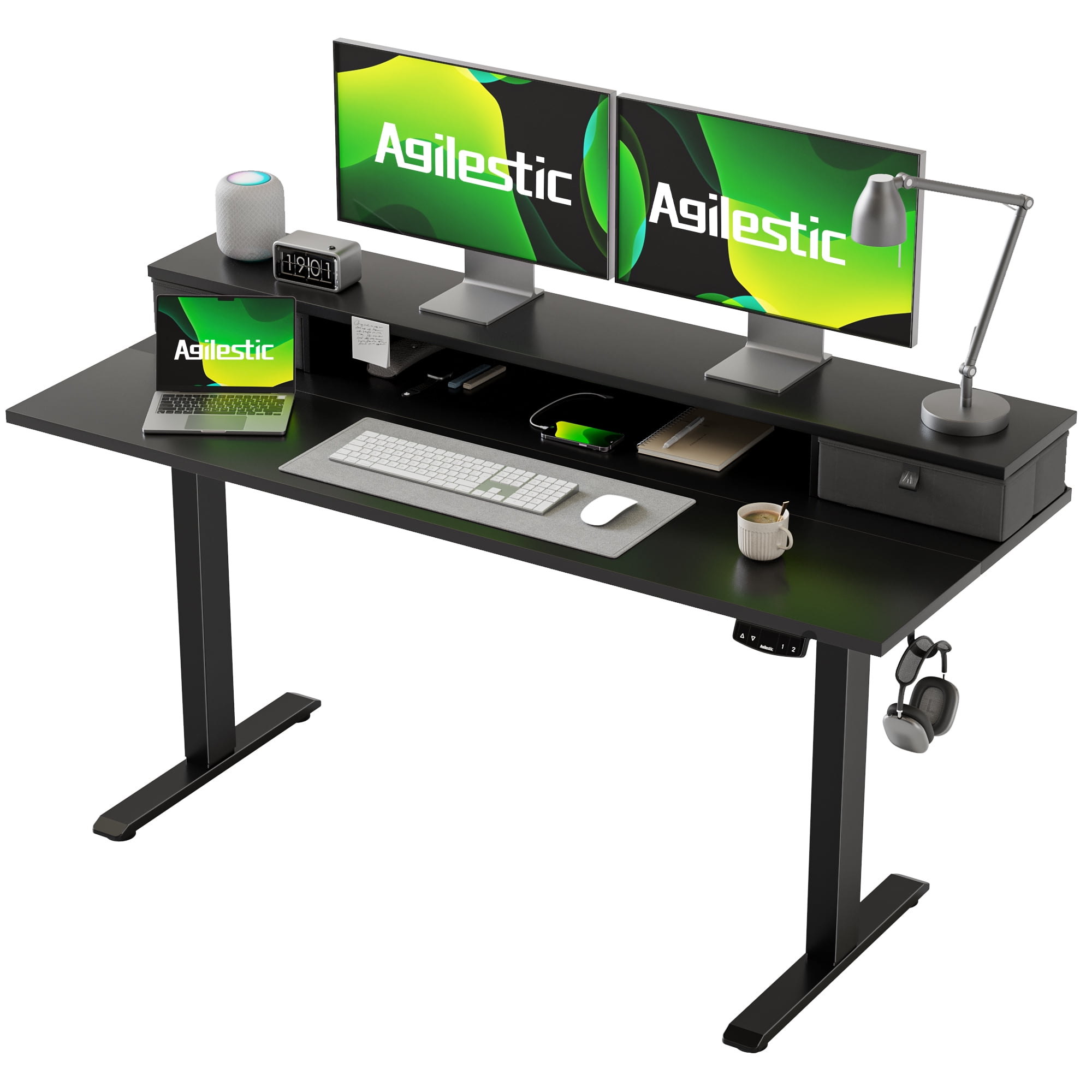 Agilestic 55 x 24 Inches Height Adjustable Electric Standing Desk with ...