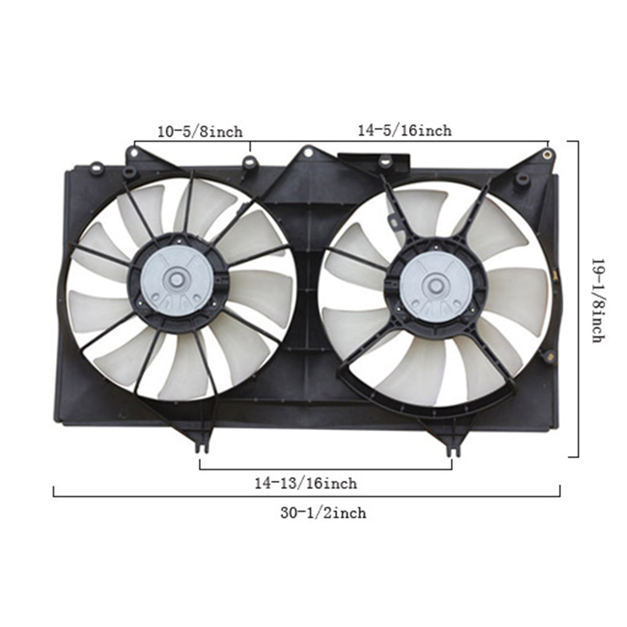 Agility Auto Parts 6034127 Dual Radiator and Condenser Fan Assembly for ...