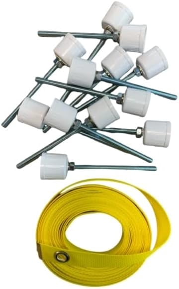 Agility Equipment-12 Weave Pole Spikes/Stakes and Yellow Pole Placer ...