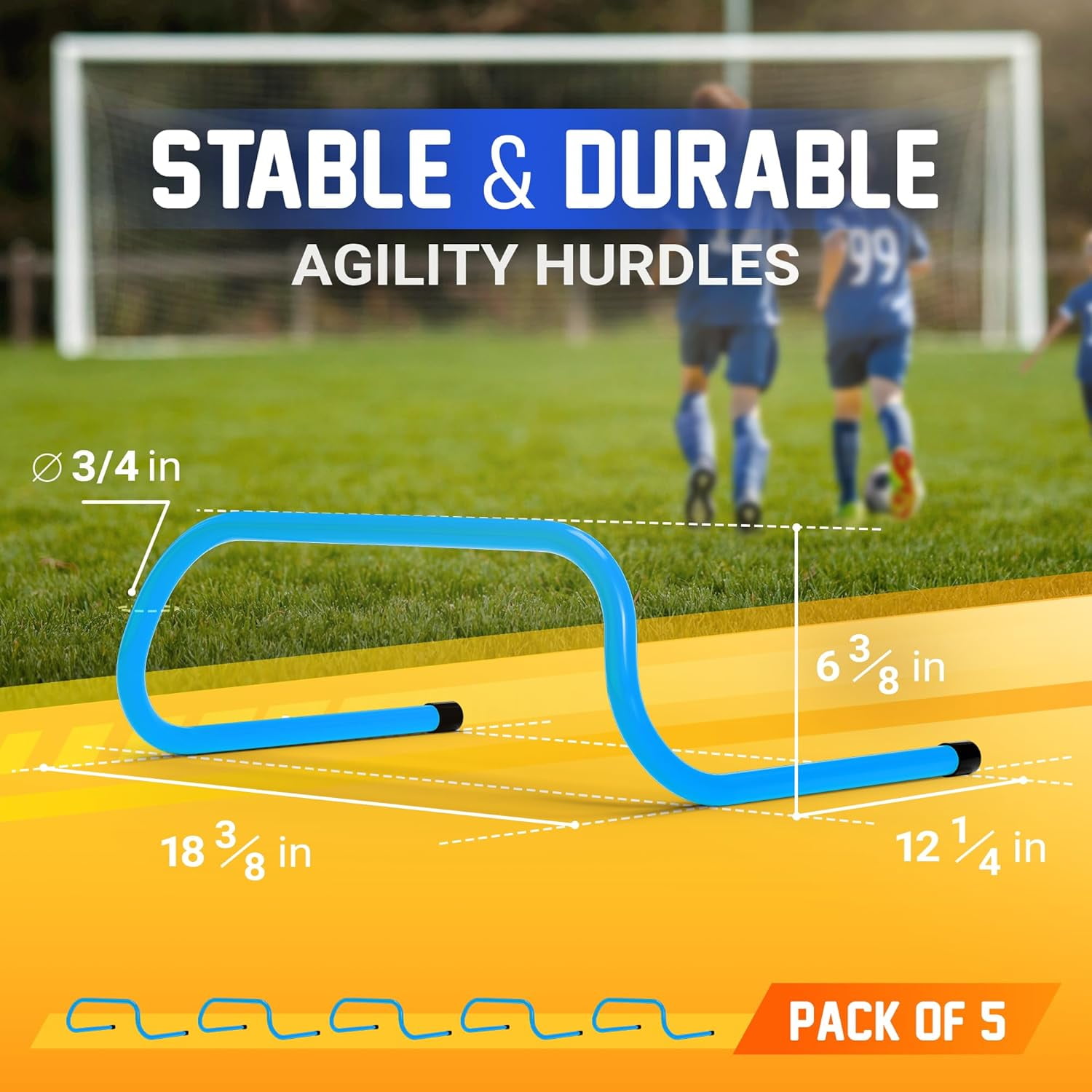 Agility Hurdles for Athletes - 5 Pack Speed Training Equipment for ...