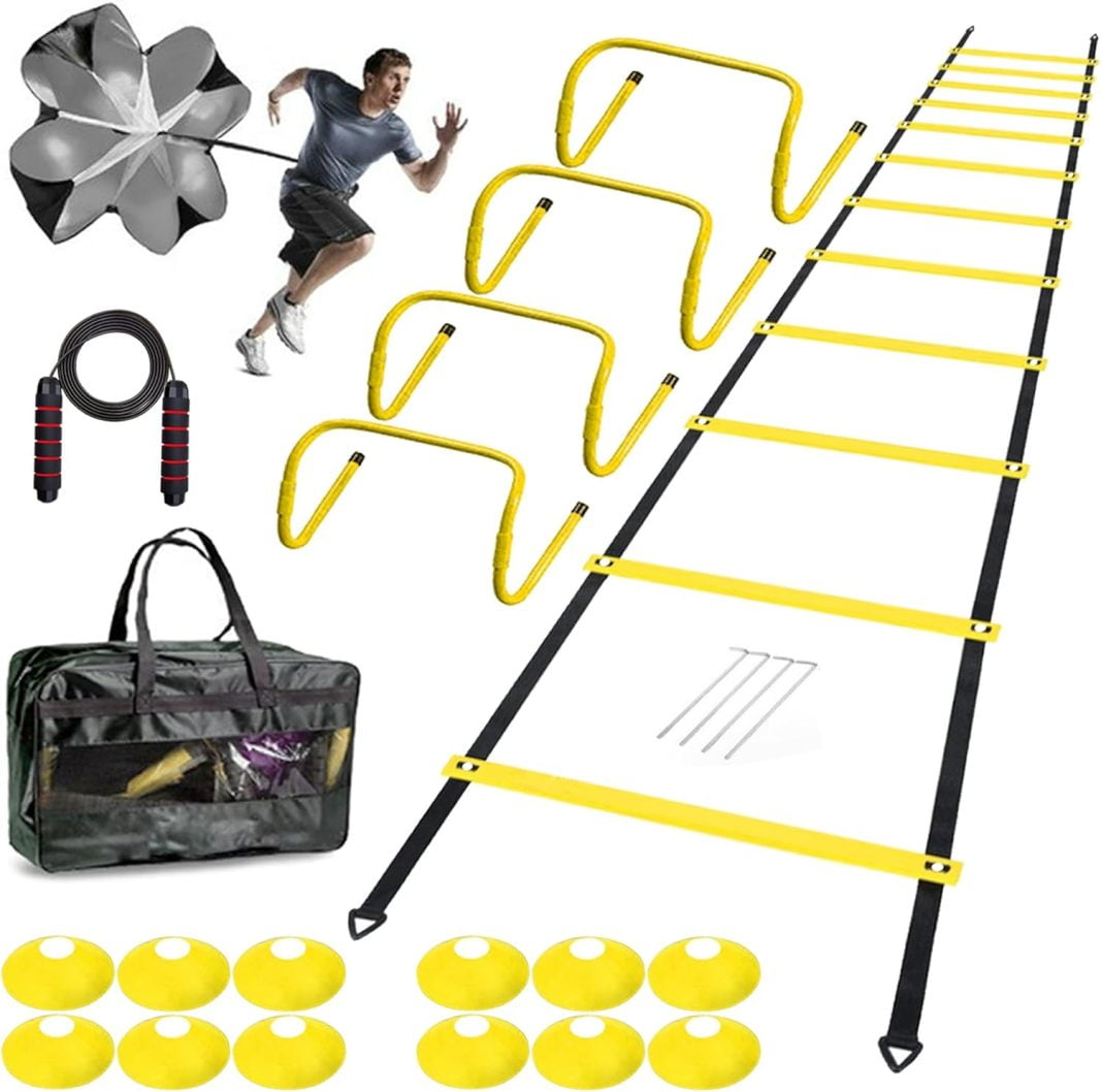 Agility Ladder Speed Agility Training Equipment,1 Agility Ladder 20ft,4 ...