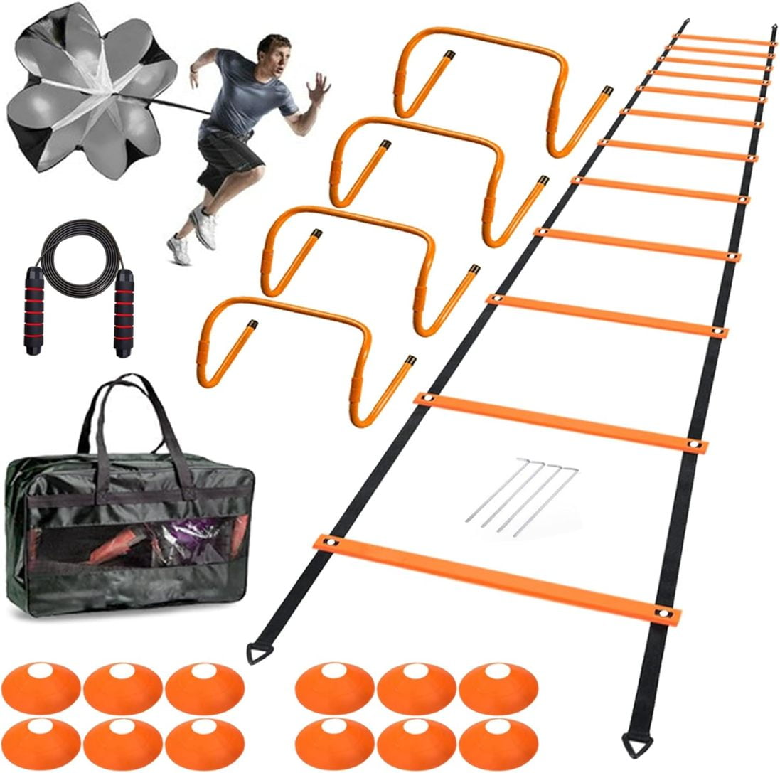 Agility Ladder Speed Agility Training Equipment,1 Agility Ladder 20ft,4 ...