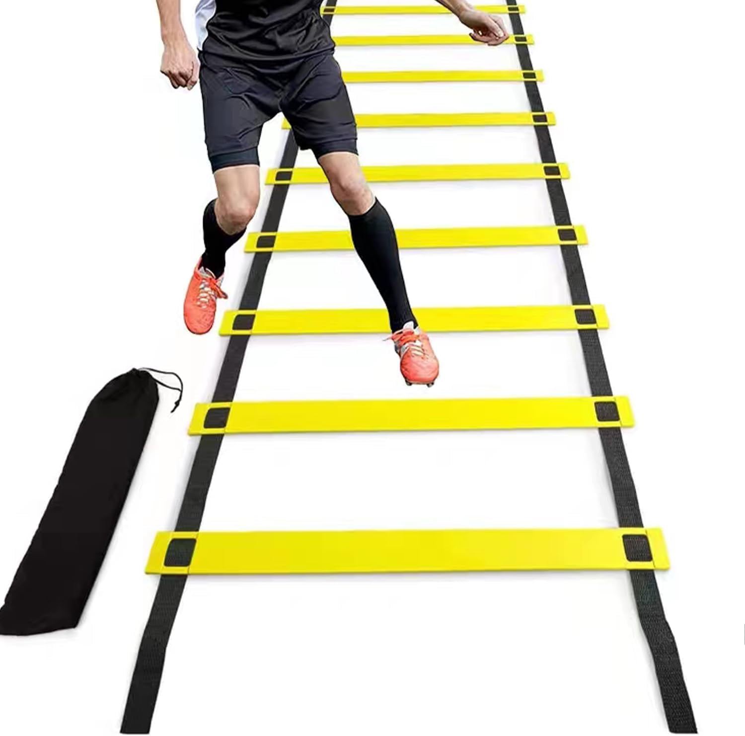 Agility Ladder Speed Training Equipment，12 Rung 20ft Footwork Ladder with Free Carry Bag，Speed ...