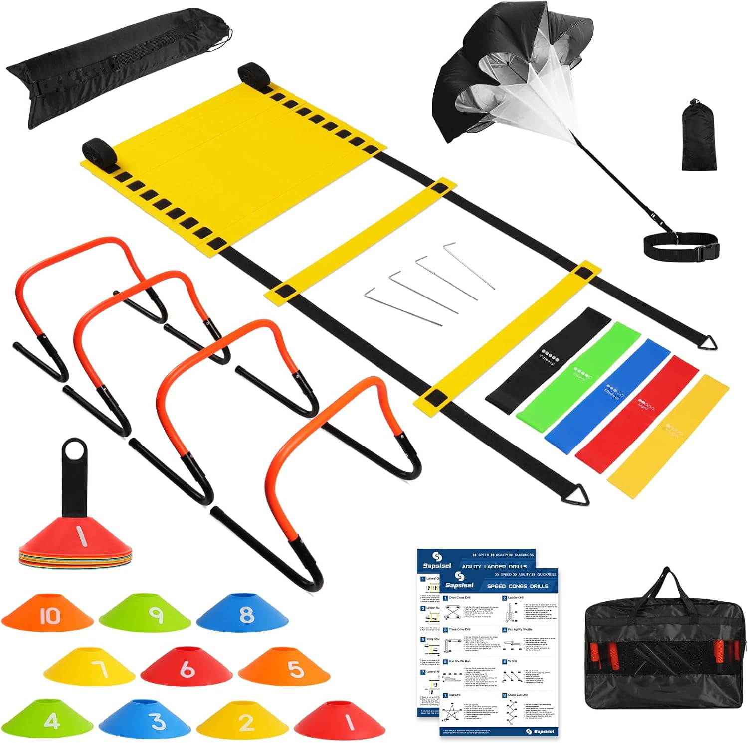 Agility Training Equipment Set,Soccer Training Equipment for Kids Adults,Football Speed Training ...