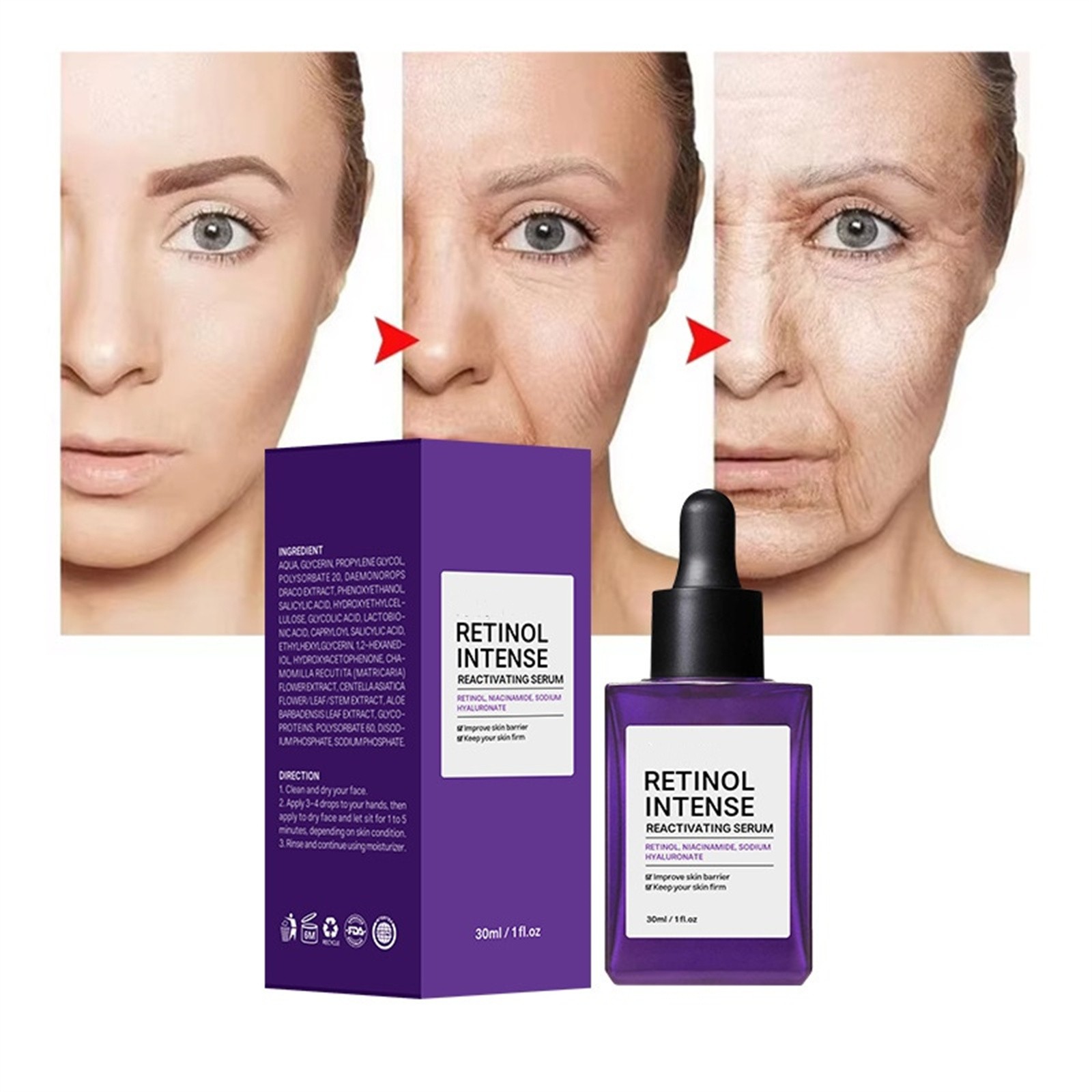 Aging Skin Smoothing Elasticity Mark Reduction Glass Skin Effect 30ml ...