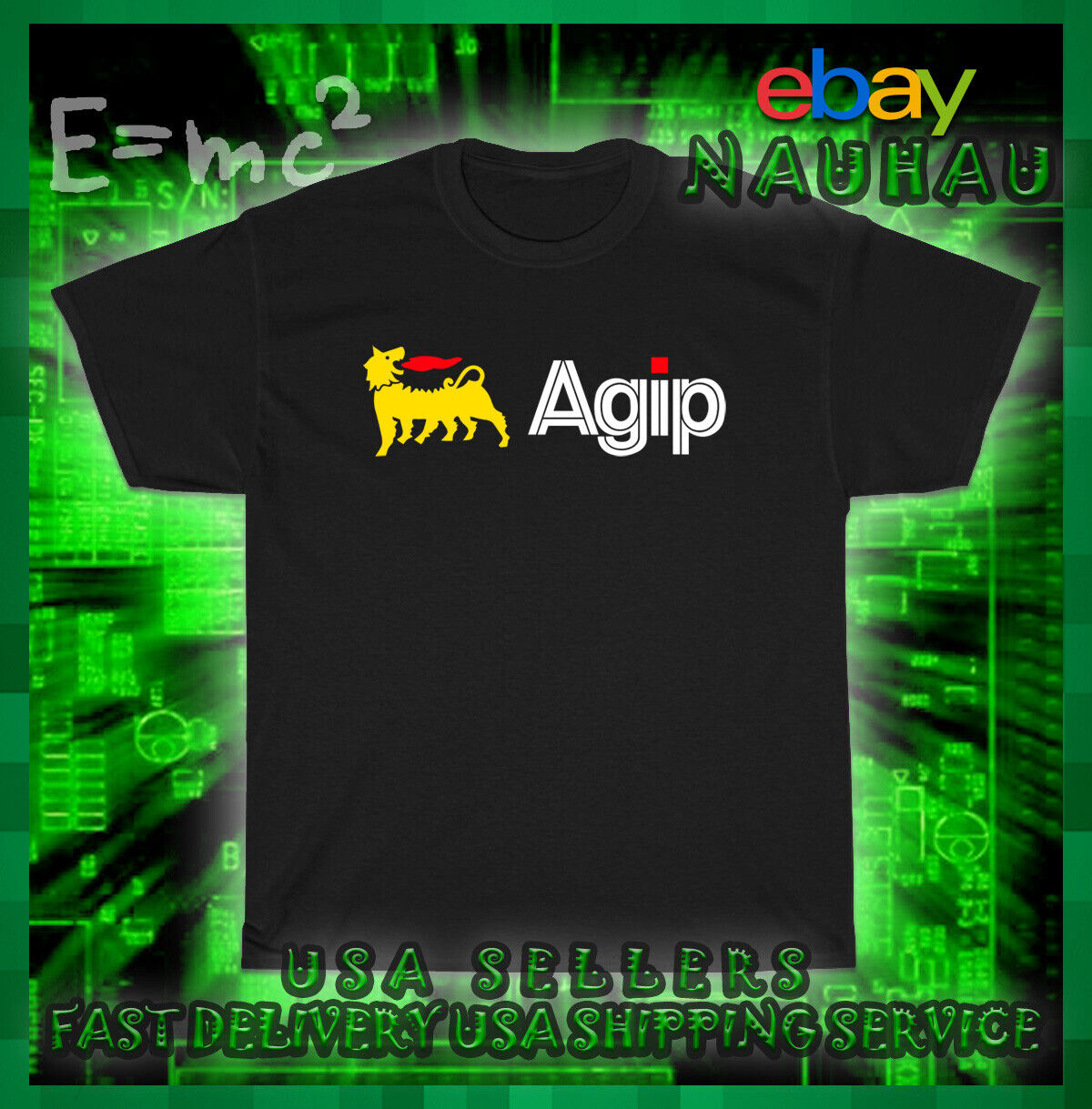 Agip Oil Racing New Logo Men's T-Shirt Brand New From American Size - Walmart.com