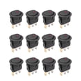 Agiufgs 12 Pack 12pcs Rocker Spst 3-Pin, Red Illuminated on Off Control ...