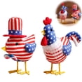 Agiufgs 2 Pack Fabric Patriotic Chicken Dolls, Festive Decoration with ...