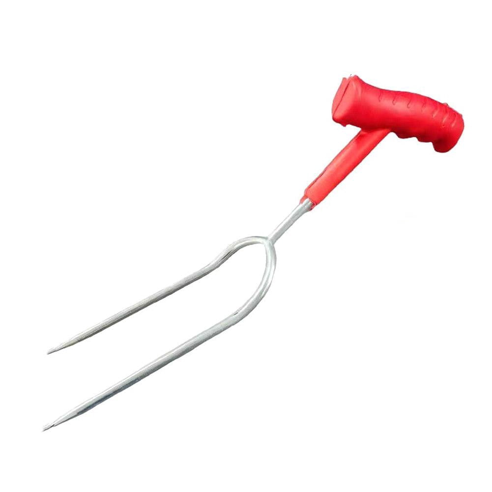 Agiufgs 2-Prong Hand Fork 1.97 in, Loosens Hard Compacted Soil with ...