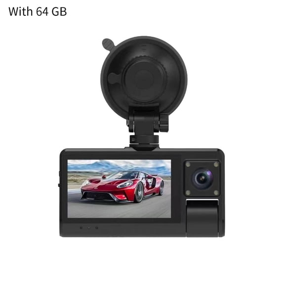 Agiufgs 3 Channel Dash Cam 1080P, Triple View Recording with Night ...