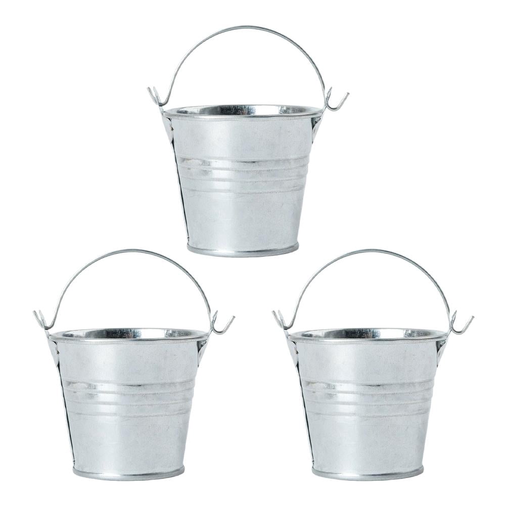 Agiufgs 3 Pack Mini Iron Buckets 2.17 in X 2.17, with Functional Handle ...