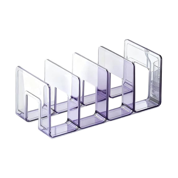 Agiufgs 4-Compartment Acrylic Book Organizer, Dual-Orientation Flexible ...