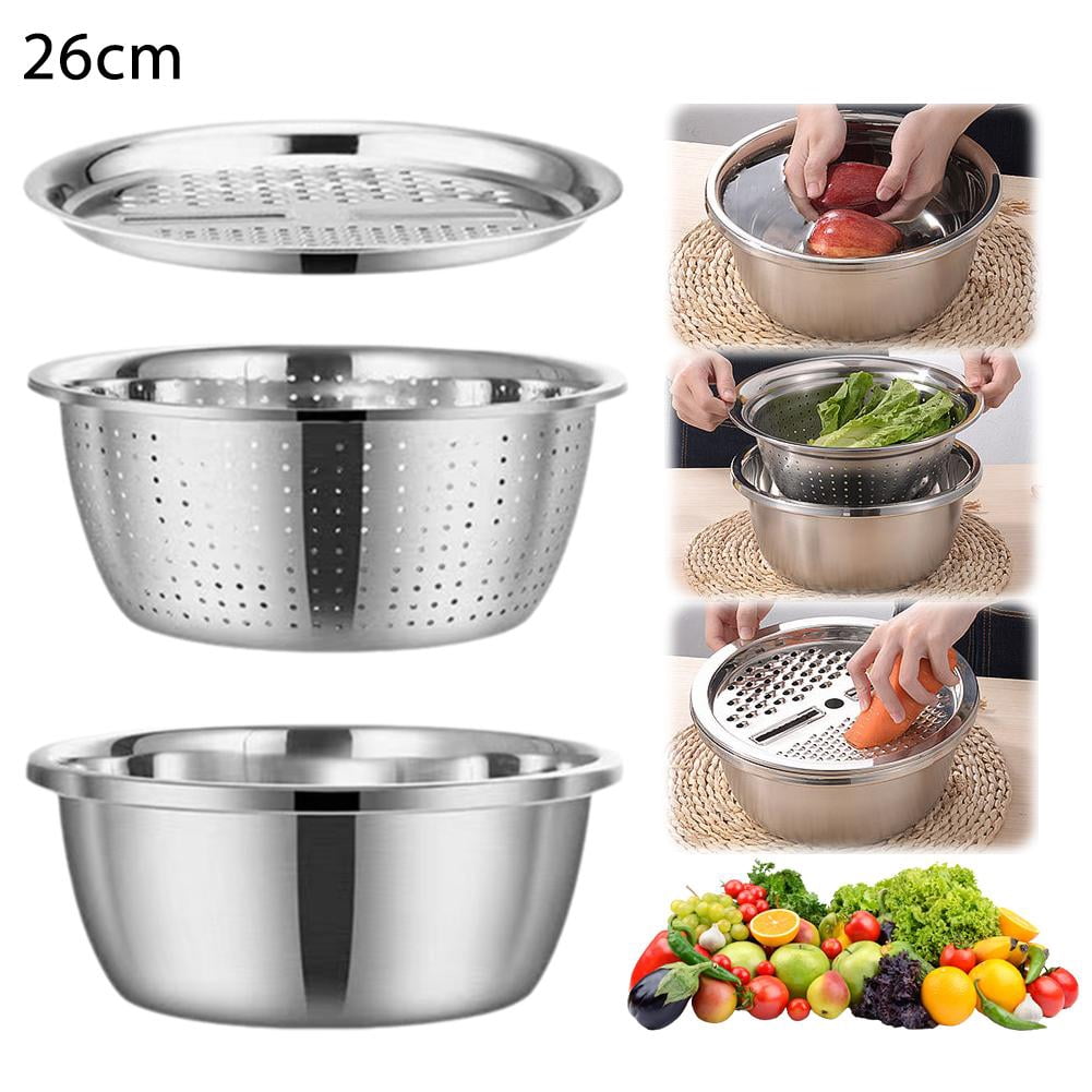 Agiufgs 4-in-1 Multi-Function Grater Set with 10.2 or 11 Inch Basin ...