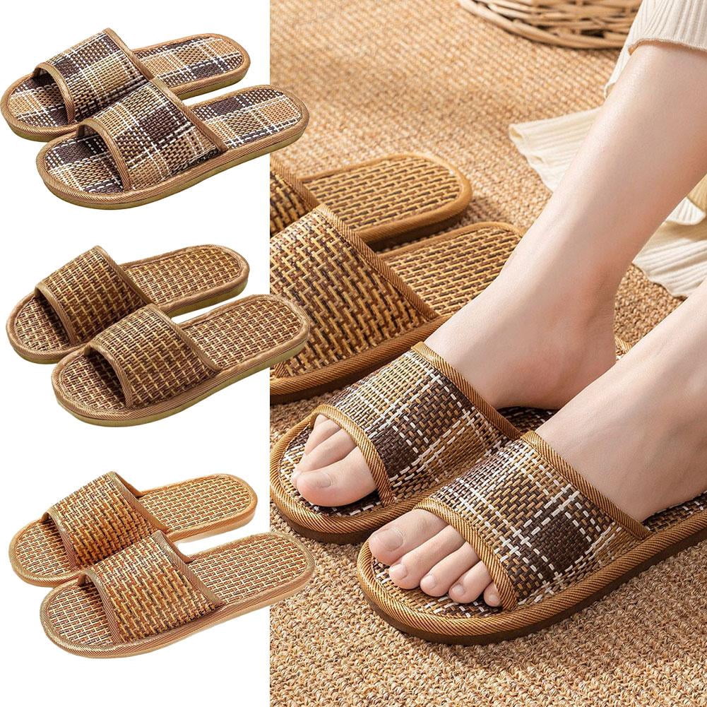 Agiufgs 4445 Pack Women's Linen Slippers Flax Upper and Insole ...