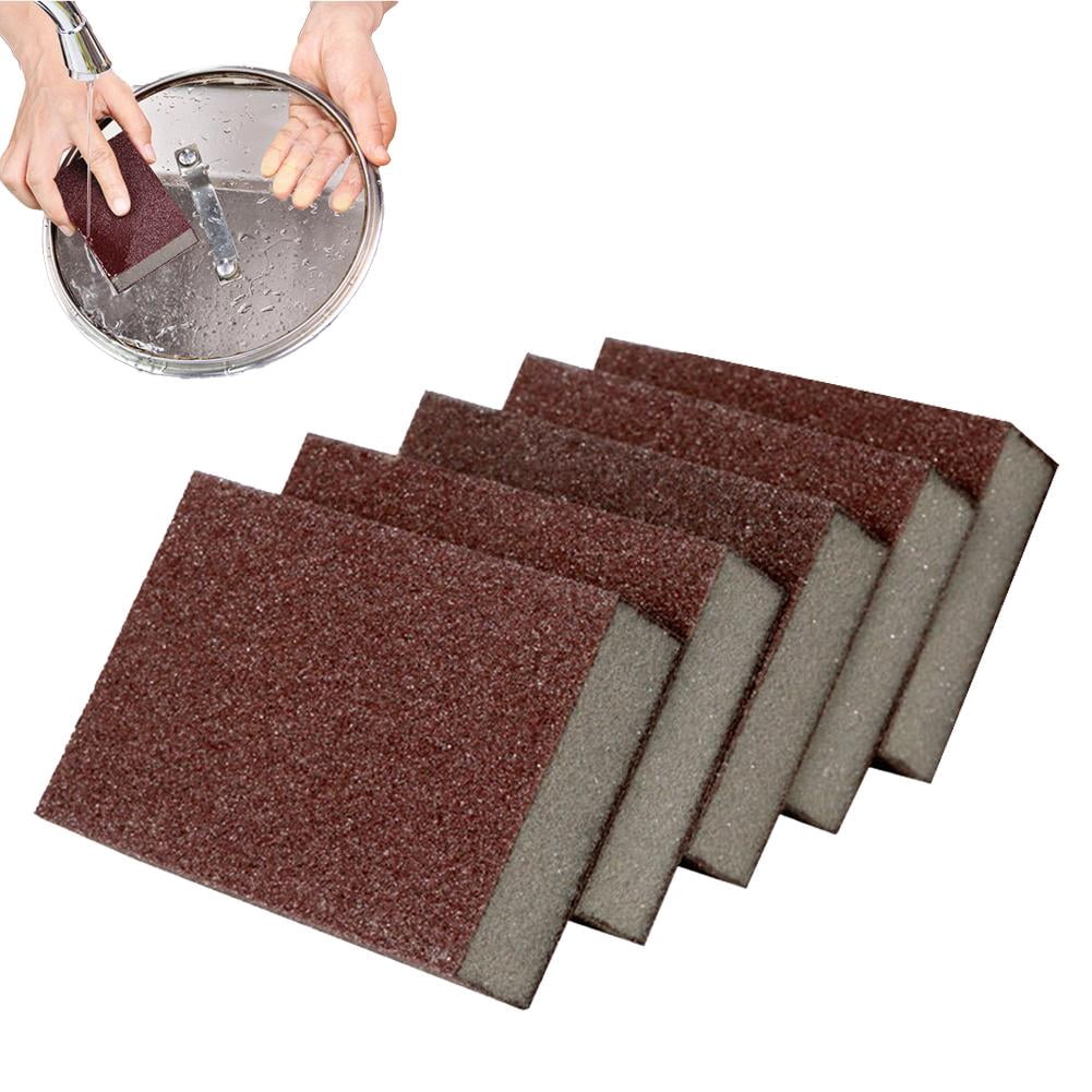 Agiufgs 5 Pack Emery Sponge Scrubber 10-Pack, Removes Rust and Burn ...