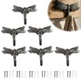 Agiufgs 6 Pack Antique Dragonfly Hooks Zinc, Secure Hold Design ...