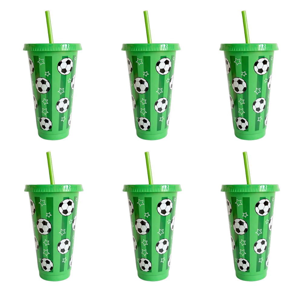 Agiufgs 6 Pack Disposable Cups with Lids, Spill-Resistant and Stable ...
