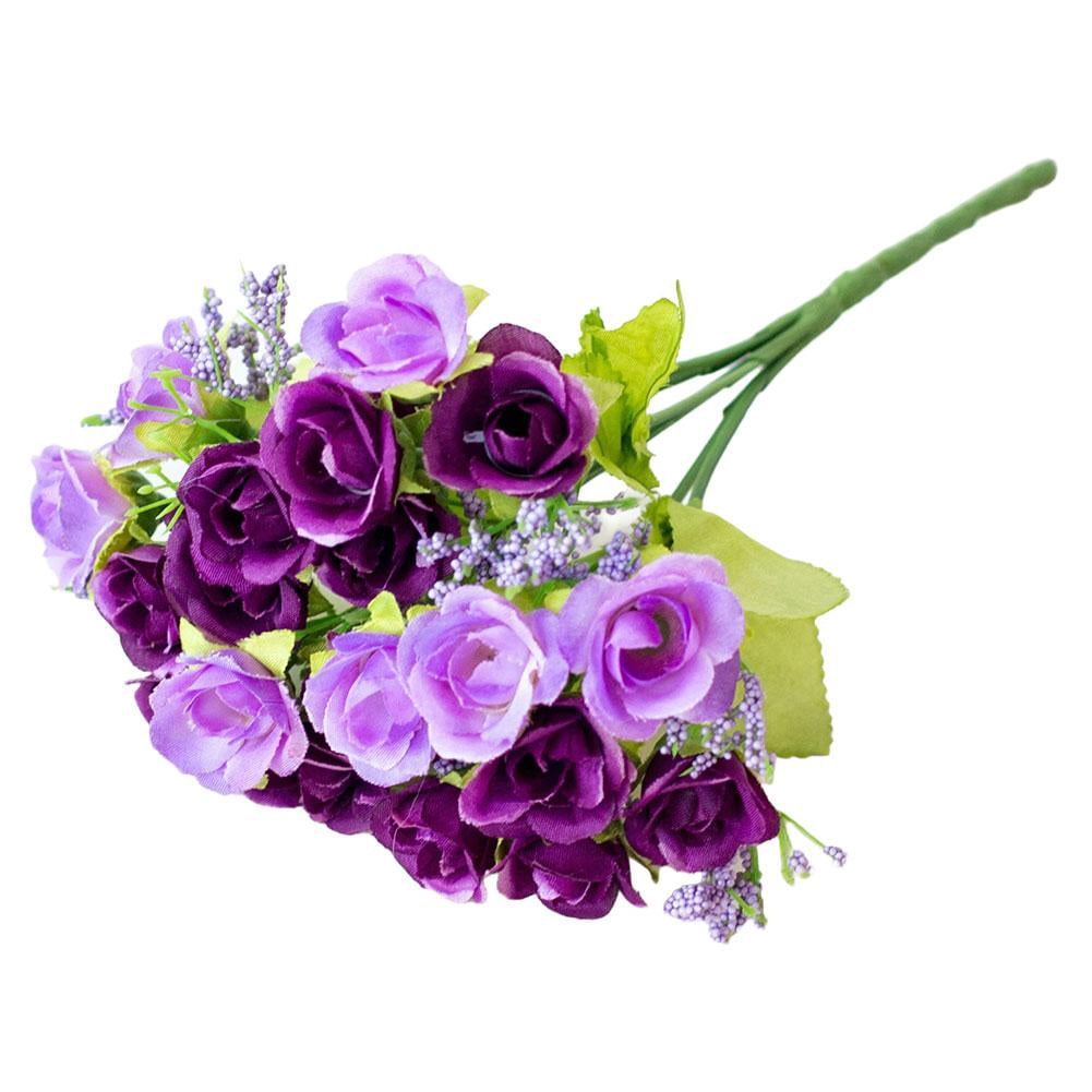 Agiufgs 7 Pack Artificial Rose Bouquet 7, Lifelike Silk Flowers with ...