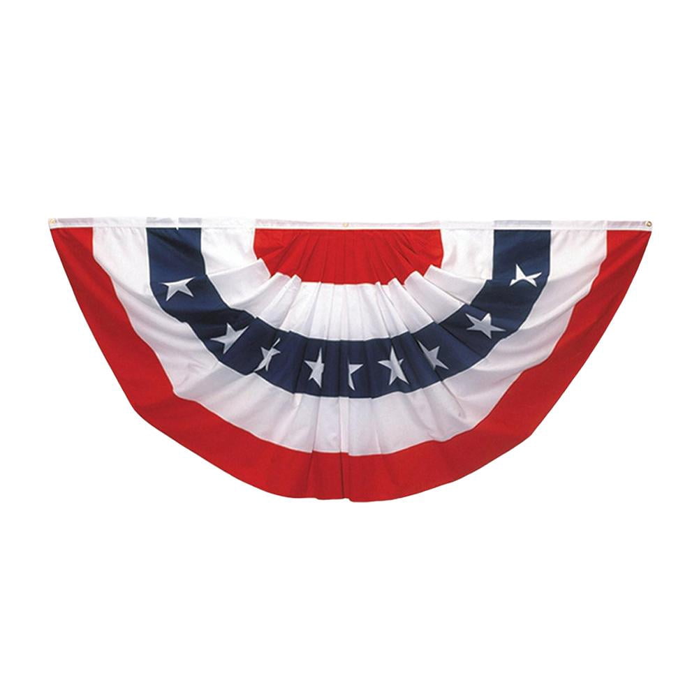 Agiufgs American Fan Fold Flag, Semi-Circular Fan Shape with Reinforced ...