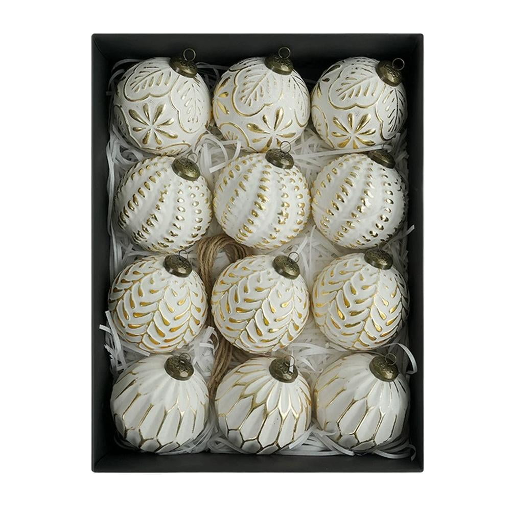 Agiufgs Antique Christmas Ball Ornaments, Classic Retro Design Adds ...