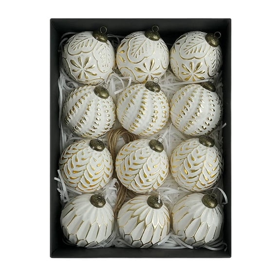 Agiufgs Antique Christmas Ball Ornaments, Classic Retro Design Adds ...