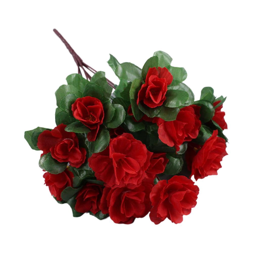 Agiufgs Artificial Flower Bouquet 13.78, Lifelike Silk Petals with ...