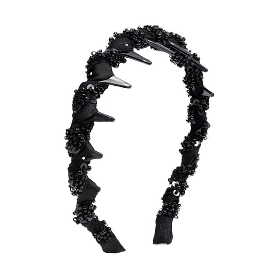 Agiufgs Beaded Headband Three-layer Luxury, Comfortable with Embossing ...