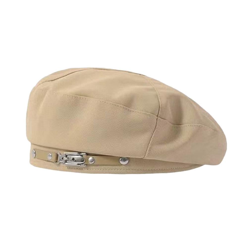 Agiufgs Beret Polyester Fiber Korean, Metal Buckle with Trendy Design ...