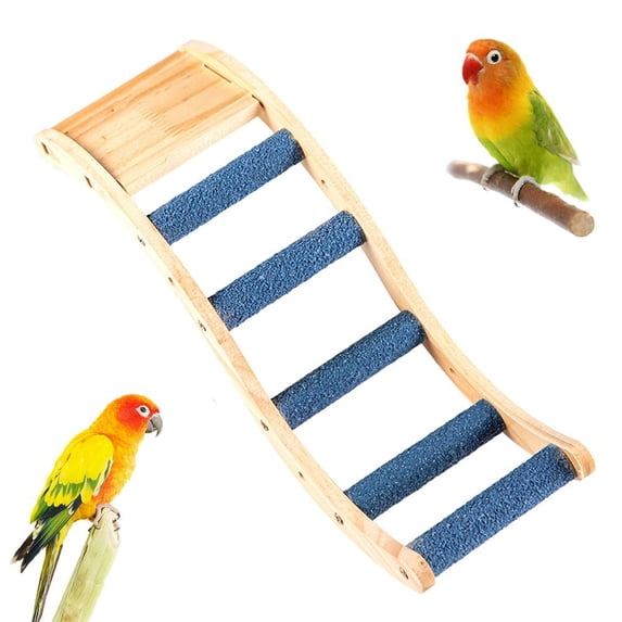 Agiufgs Bird Toy Wooden Ladder 32.2 X, Climbing Exercise Step Structure ...