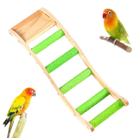 Agiufgs Bird Toy Wooden Ladder 32.2 X, Climbing Exercise Step Structure ...