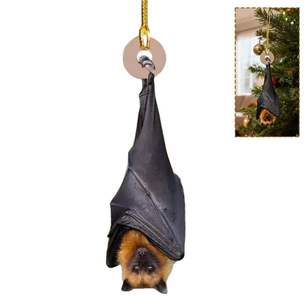 Agiufgs Black Bat Ornament 3.15 in Acrylic Hanging, Ready to Hang ...