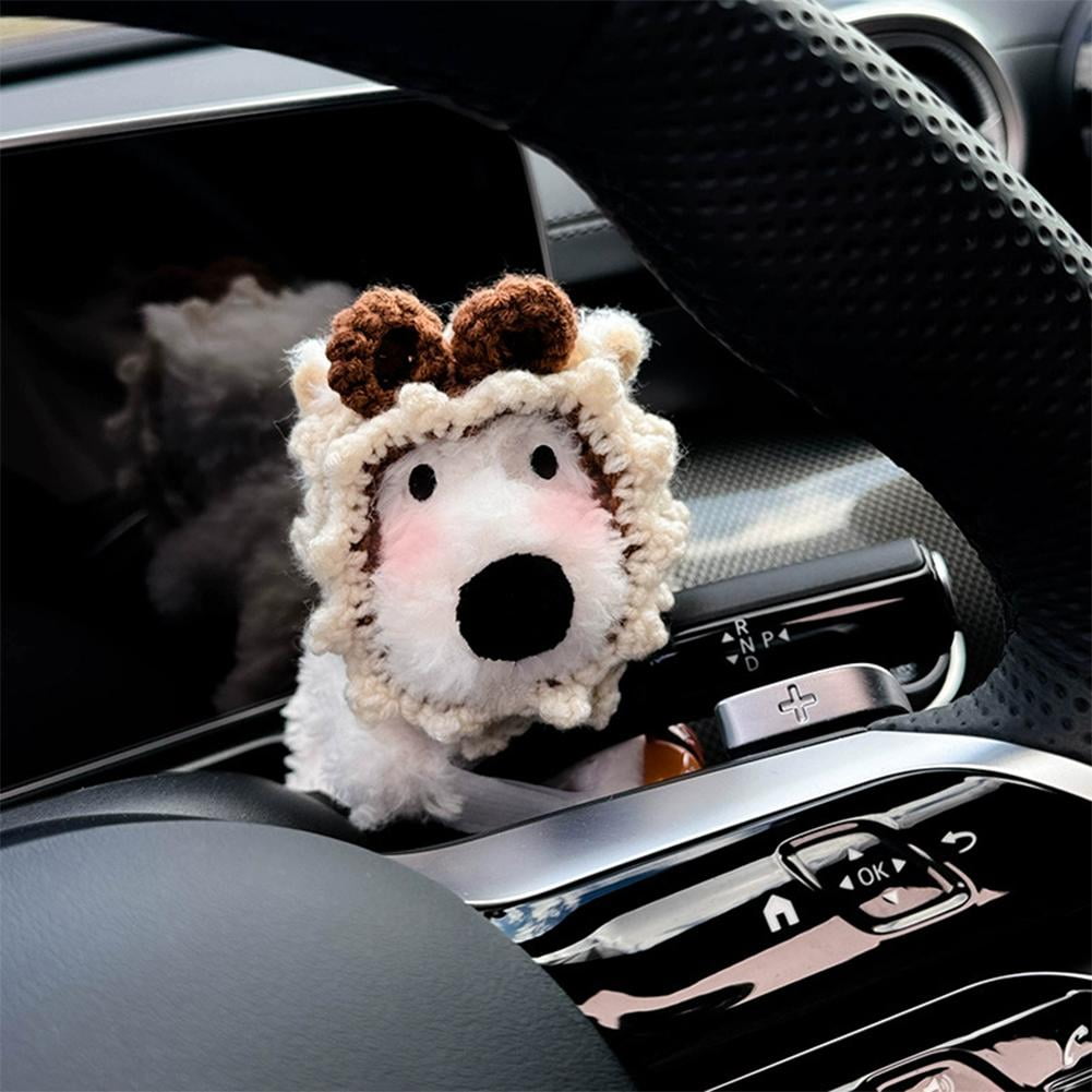 Agiufgs Car Hand Gear Decoration Puppy Doll Plush, Turn Wiper Ornament ...