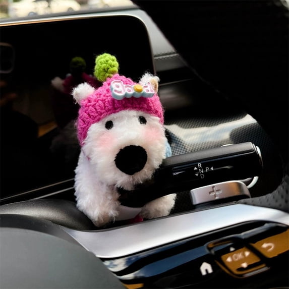 Agiufgs Car Hand Gear Decoration Puppy Doll, Turn Wiper Doll Ornament ...