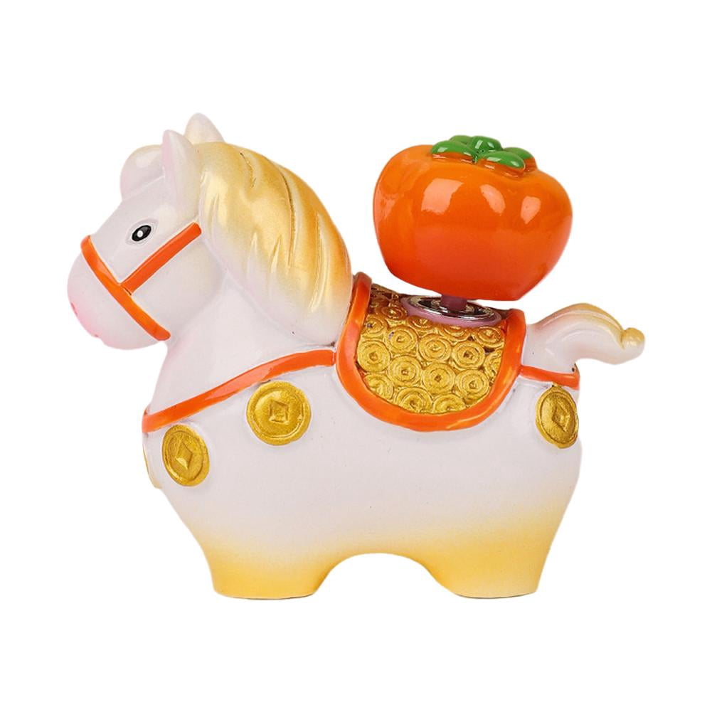 Agiufgs Ceramic Horse Figurine 3.15 in, Bobble Head Decorative Ornament ...
